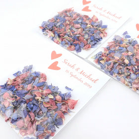 Contemporary Mr & Mrs Personalised Confetti Envelopes Eco-friendly Bio ...